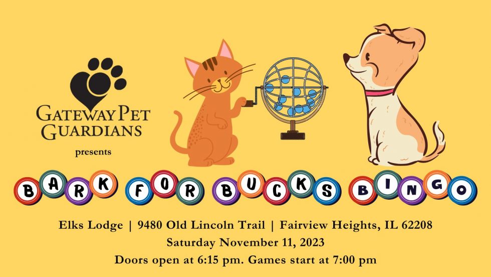 Bark for Bucks Bingo - Gateway Pet Guardians